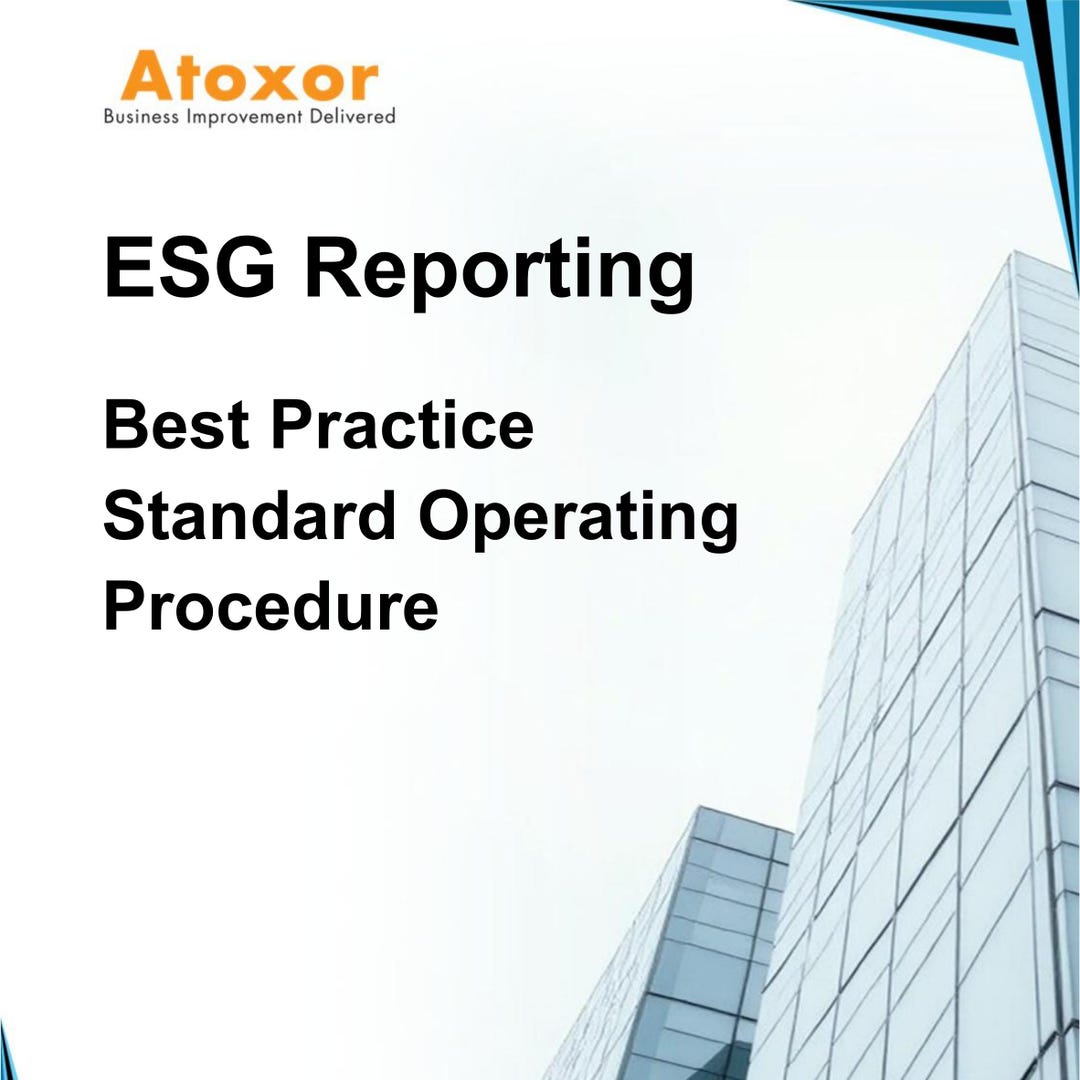 ESG Reporting Standard Operating Procedure, SOP, Guide, Best Practices ...