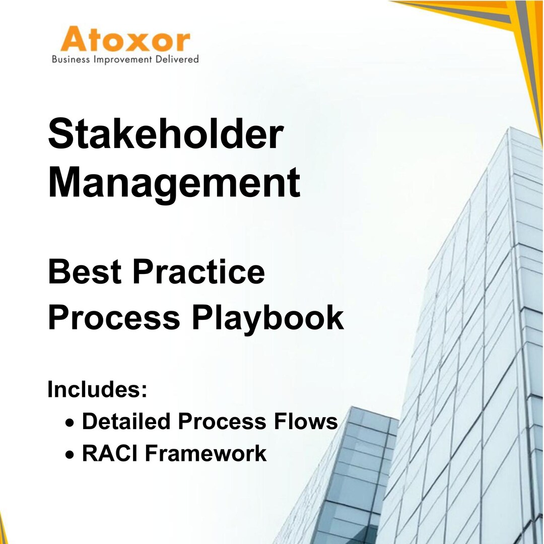 Stakeholder Management Process Playbook, Workflow, Procedure, Guide ...