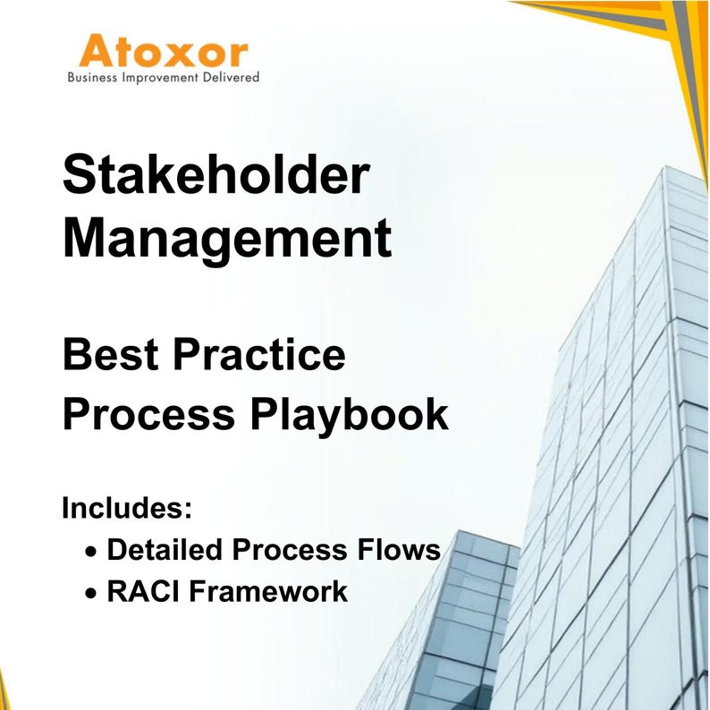 Stakeholder Management Process Playbook, Workflow, Procedure, Guide ...