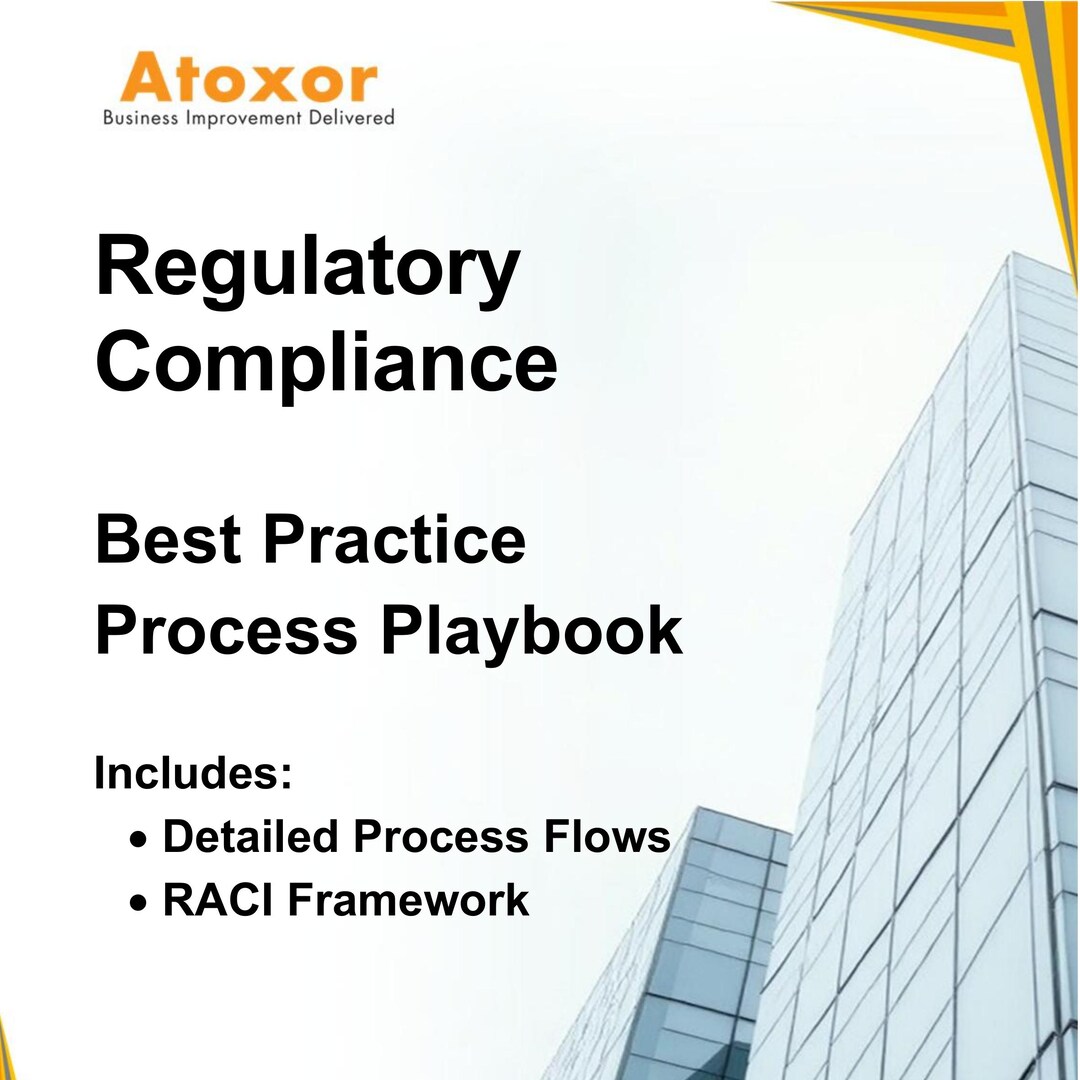 Regulatory Compliance Process Playbook, Workflow, Procedure, Guide ...