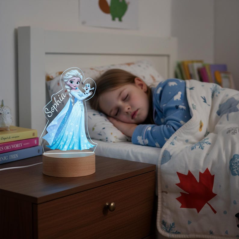 Personalized Frozen Night Light,personalised Elsa Frozen,frozen Night ...