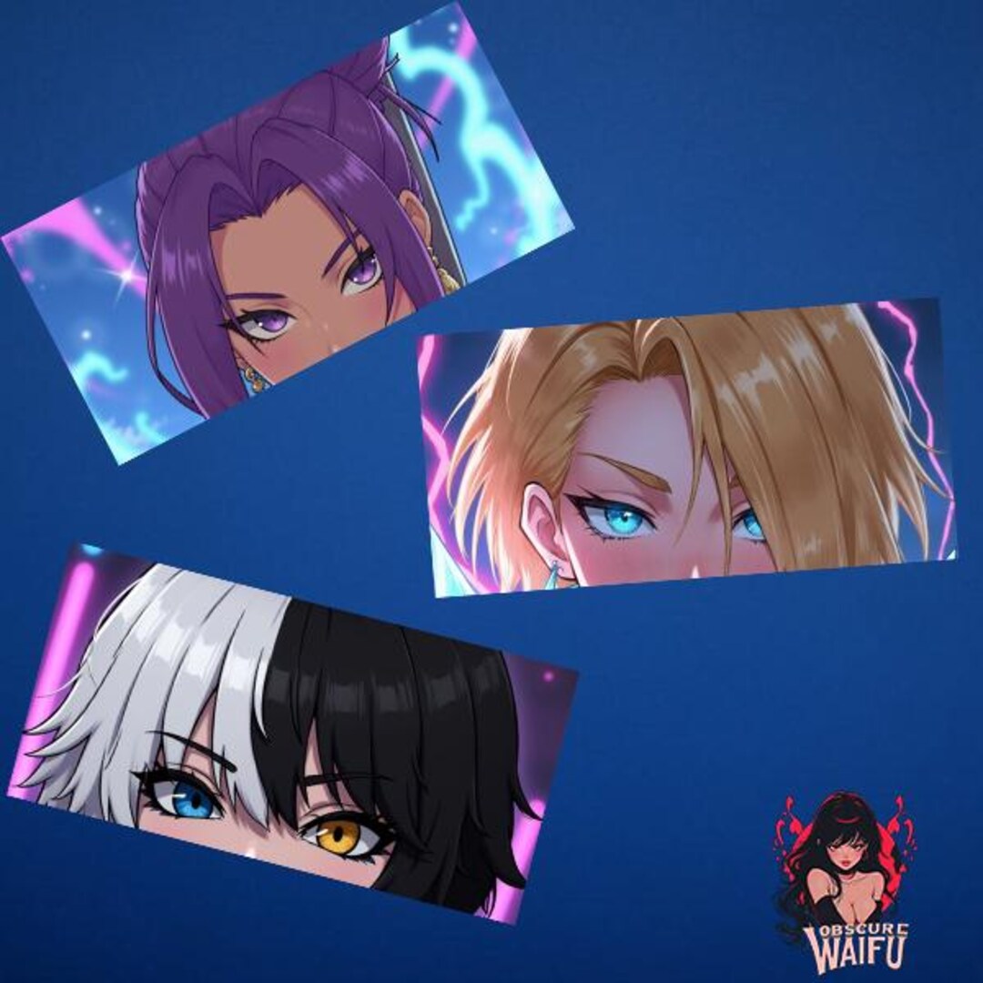 Luna, Psylocke, Emma Rivals Waifu Eyes (slaps, Bumper Stickers, Banner ...