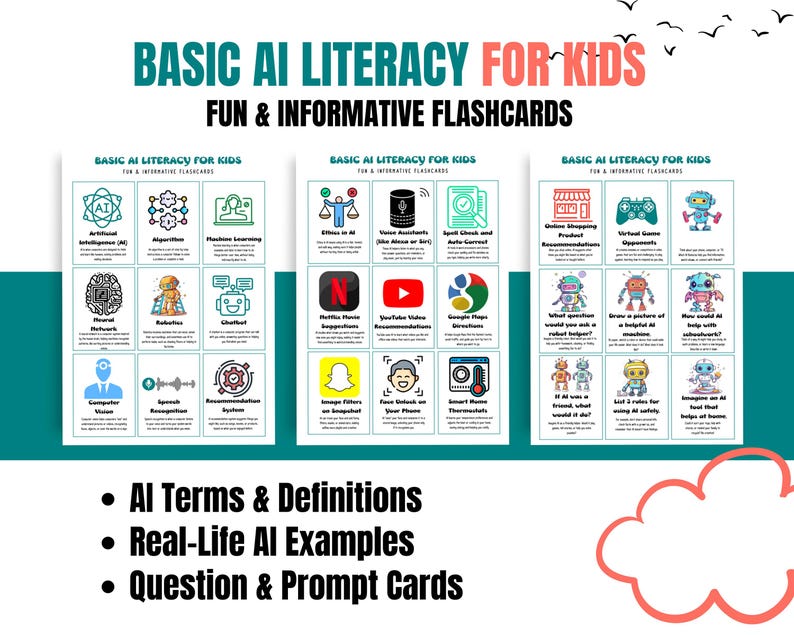 Basic AI Literacy Flashcards for Kids – Fun, Educational STEM Learning ...
