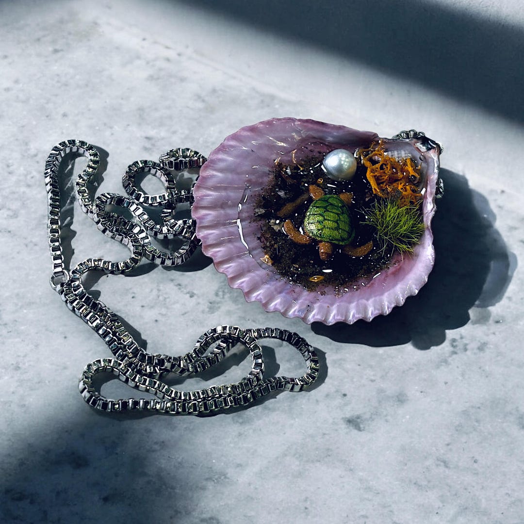 Clam Shell and 3D Mini Resin Diorama Two Sided Special Design Rare and ...