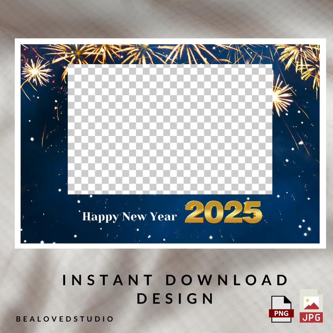 Buy 2025 New Year's Eve Photo Booth Template Holiday Photo Booth ...