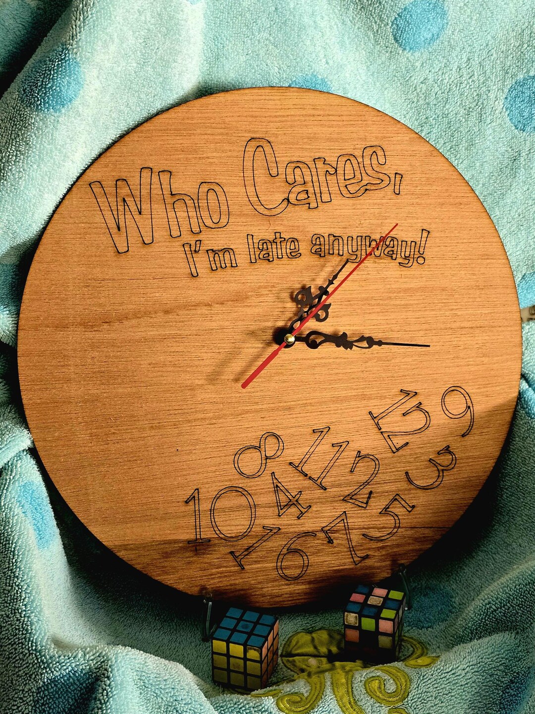 Customized Laser-engraved Wood Wall-clock - Free Shipping Over 35 - Etsy
