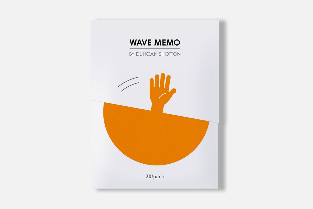Wave Memo (hand, Orange) - Re-invention of the Post-it-note - Designed ...