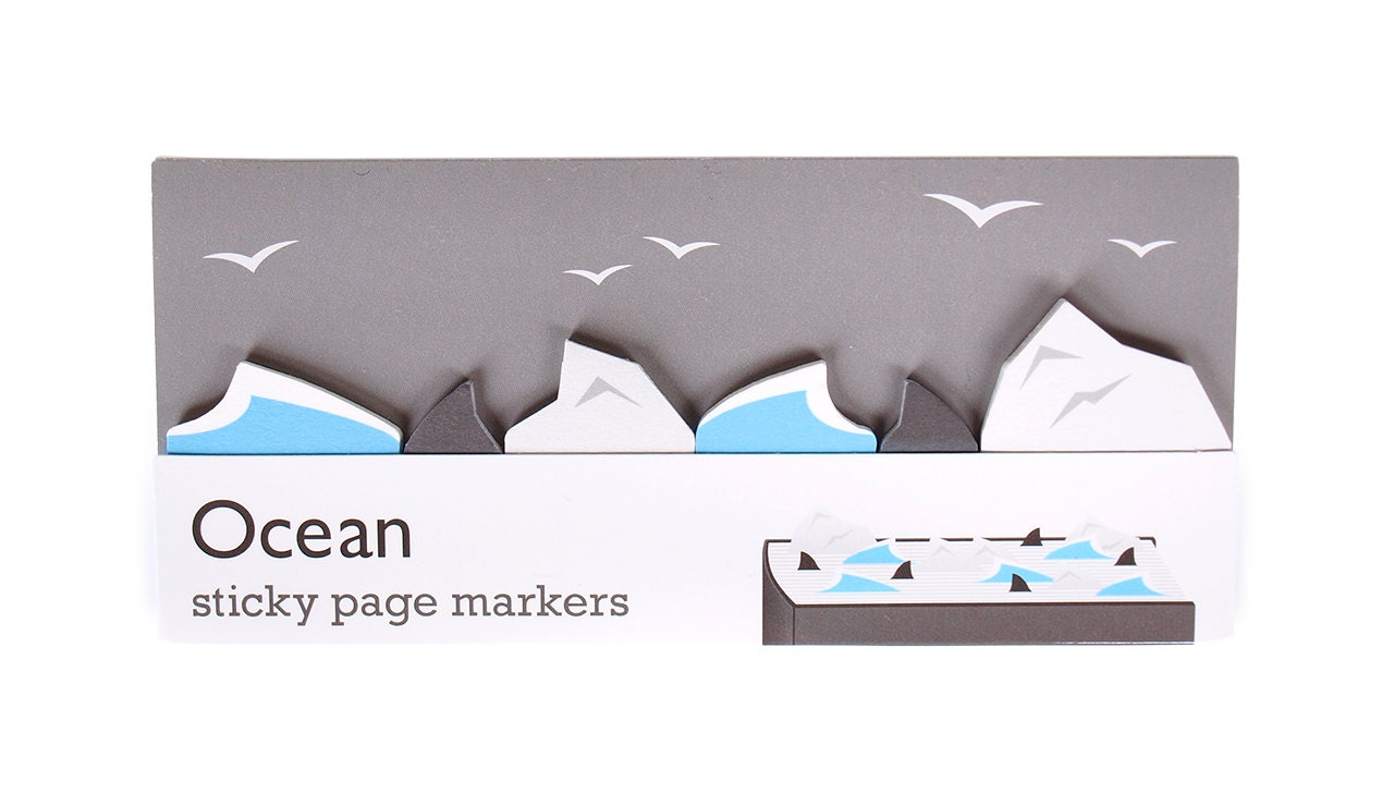 Ocean Sticky Page Markers Paper Sticky Notes for Bookmarking - Etsy UK