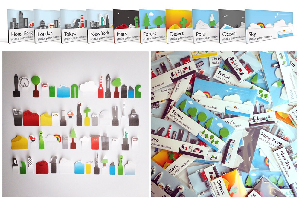 New York Sticky Page Markers - City Skyline Stickies for Stationery ...