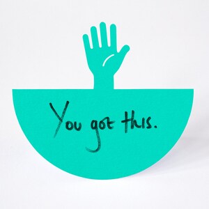 Wave Memo (hand, Turquoise) - Unique Paper Stationery - Designed and ...