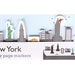 New York Sticky Page Markers - City Skyline Stickies for Stationery ...