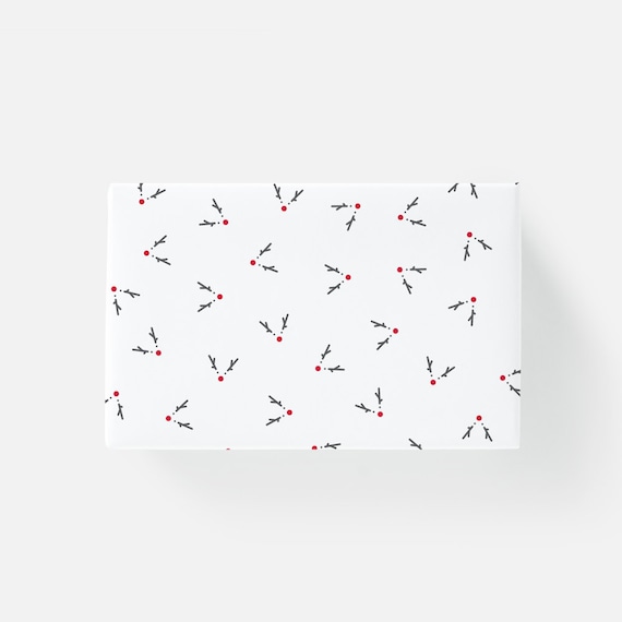 RUDOLF Minimal Printable Gift Wrap. Designer Wrapping Paper | Etsy