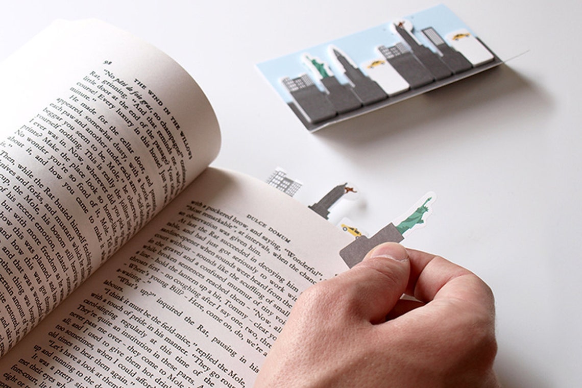 New York Sticky Page Markers - City Skyline Stickies for Stationery ...