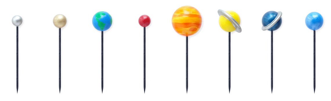 Planet Pins Hand-painted Solar System Stationery push Pins - Etsy Australia