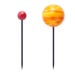 Planet Pins Hand-painted Solar System Stationery push Pins for Your ...
