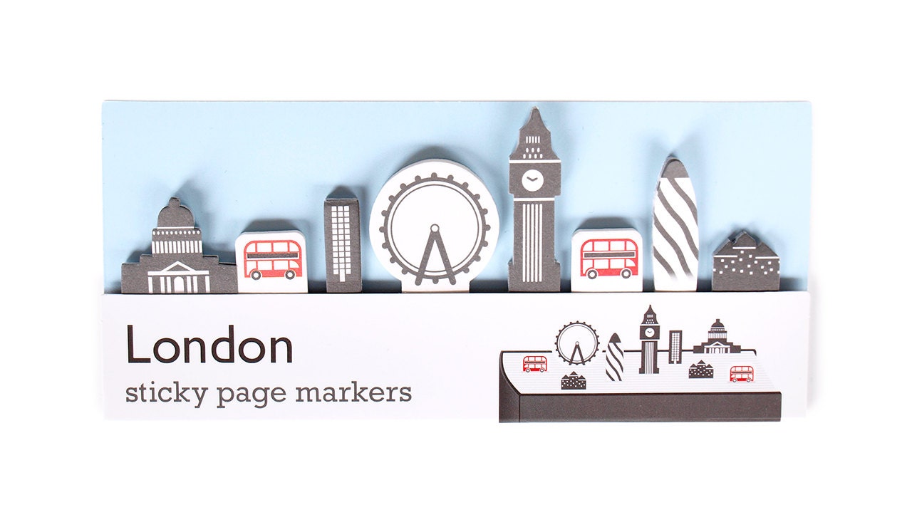 London Sticky Page Markers City Skyline Stickies for | Etsy