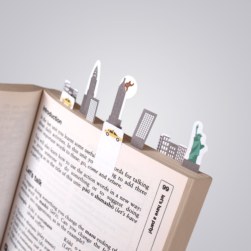 New York Sticky Page Markers - City Skyline Stickies for Stationery ...
