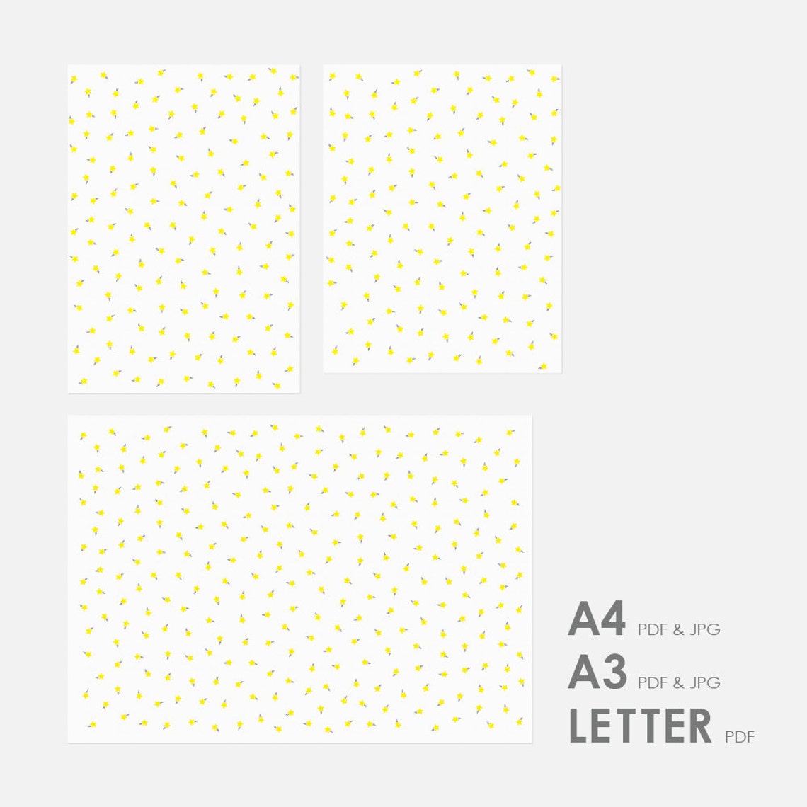 STAR Minimal printable gift wrap. Designer wrapping paper | Etsy