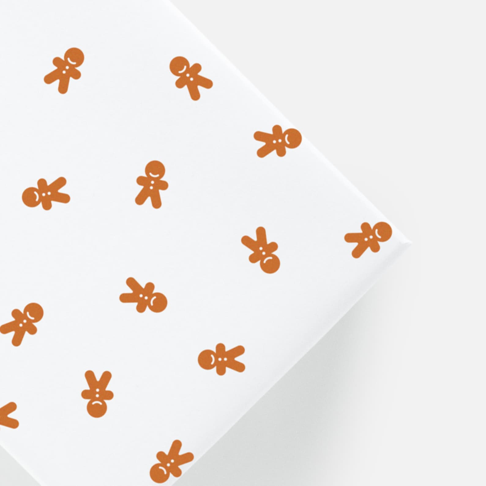 GINGERBREAD MAN - Minimal Printable Gift Wrap. Designer Wrapping Paper ...