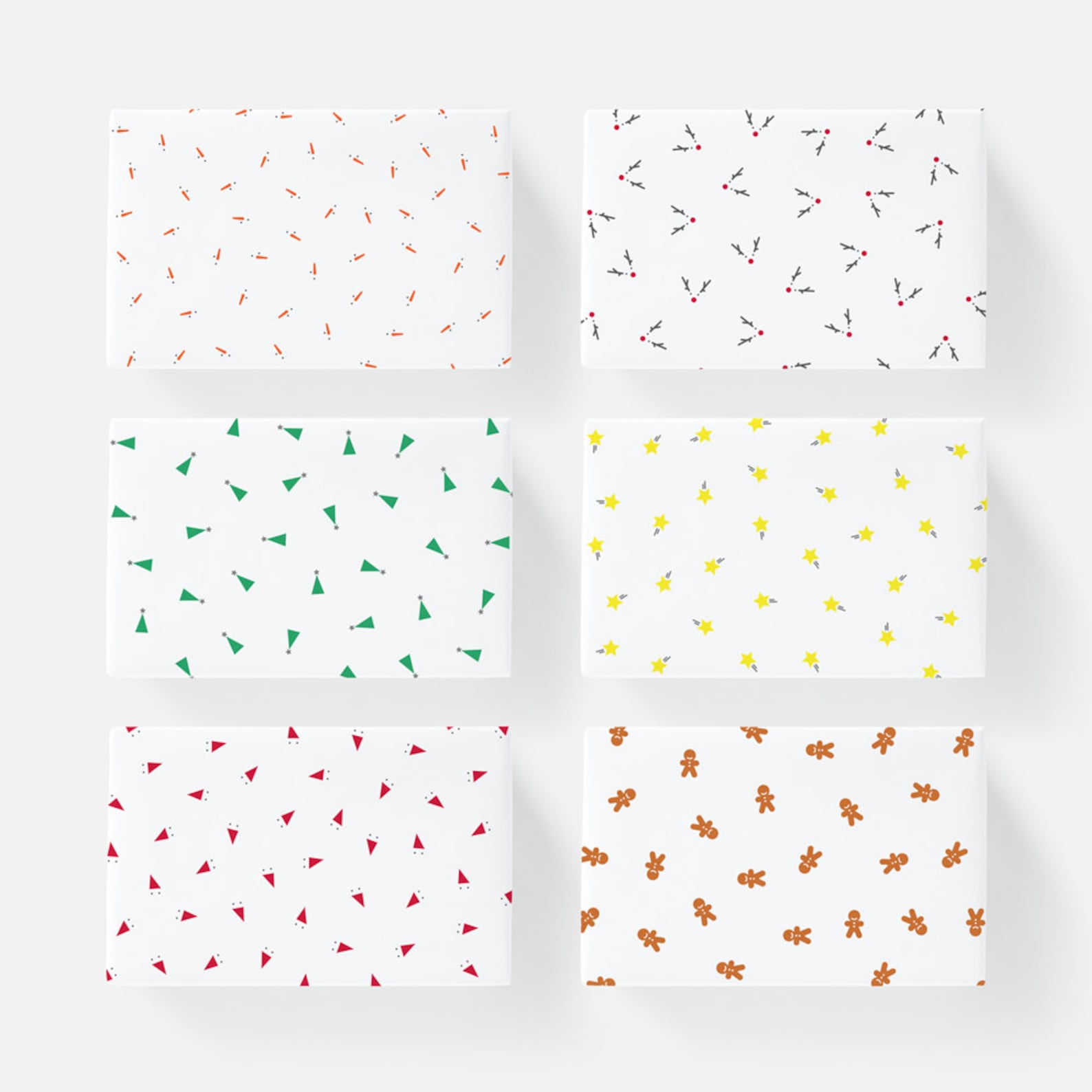 6 X CHRISTMAS Minimal Designer Gift Wrap. Printable Wrapping | Etsy