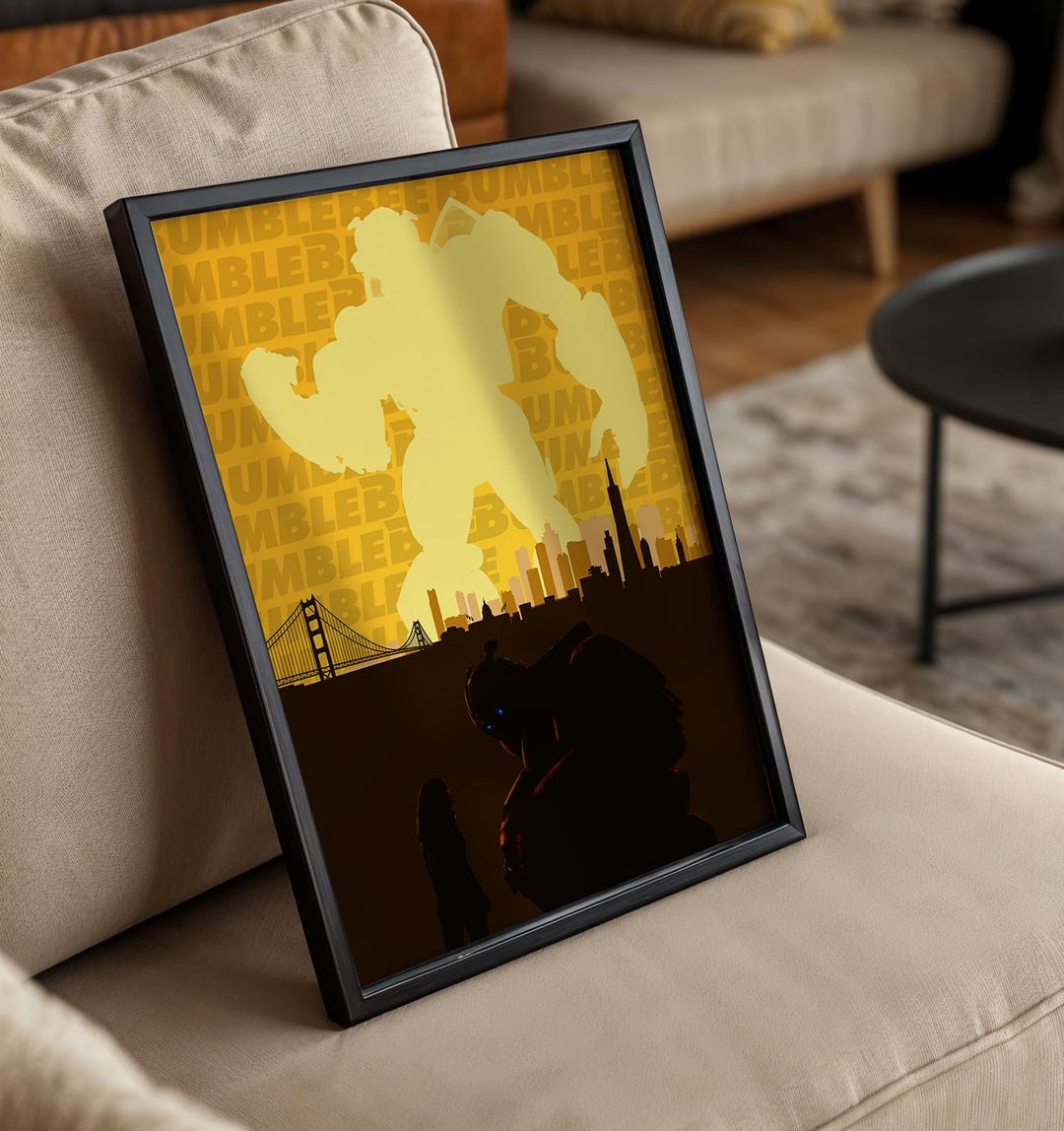 Bumblebee Movie Poster - Transformers Print, Movie Print, Robot Wall ...
