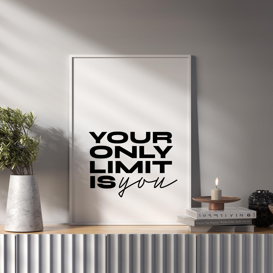 Tu único límite cartel digital Decoración del hogar - Etsy España