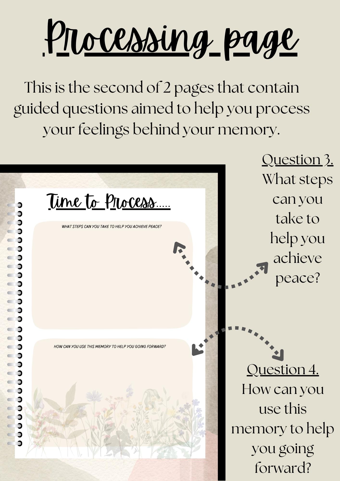 Printable/digital Trauma Healing Memory Journal, Guided Emotional ...