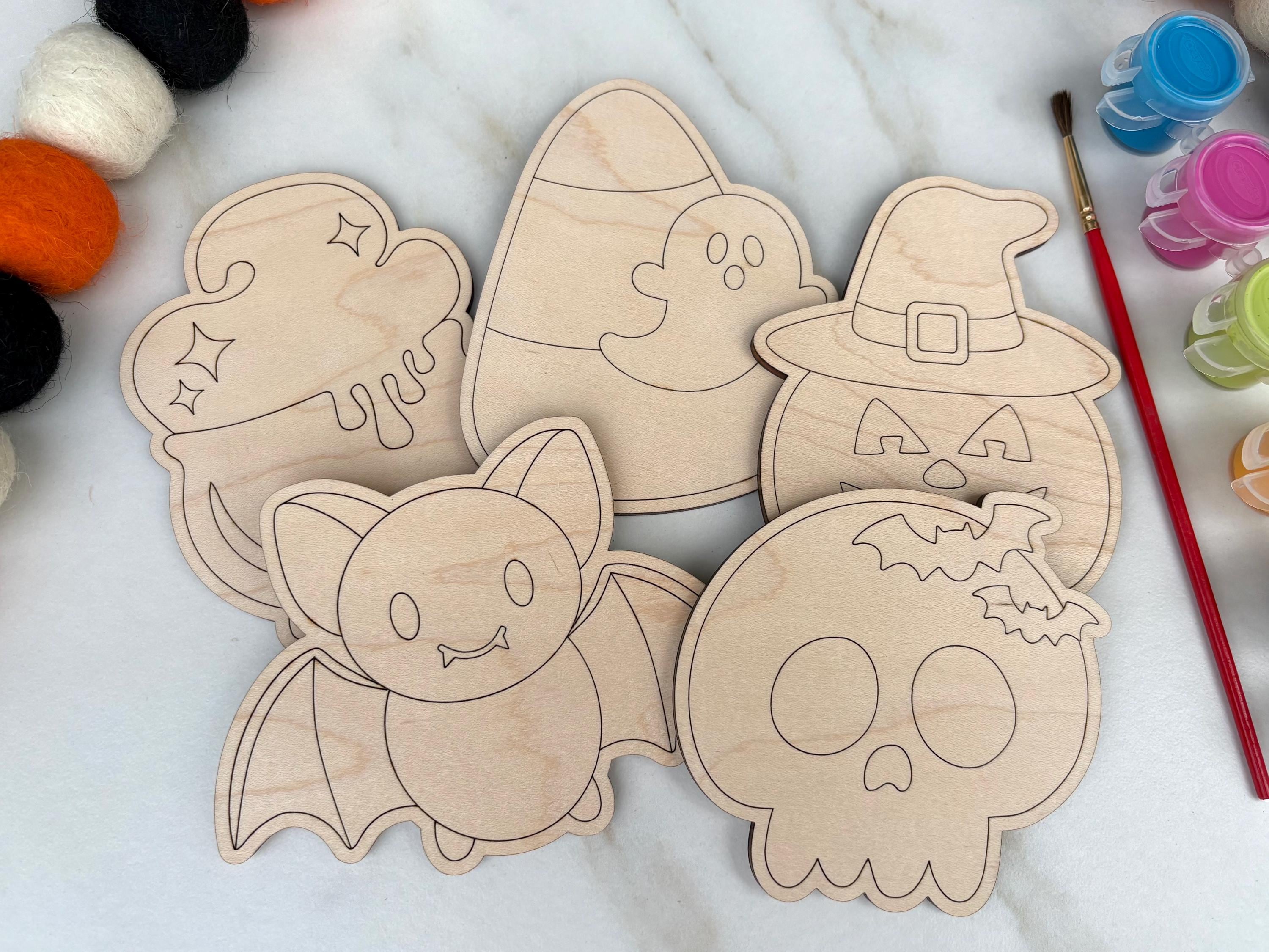 DIY Halloween Craft for Kids SVG, Halloween Shapes SVG, Halloween Paint ...