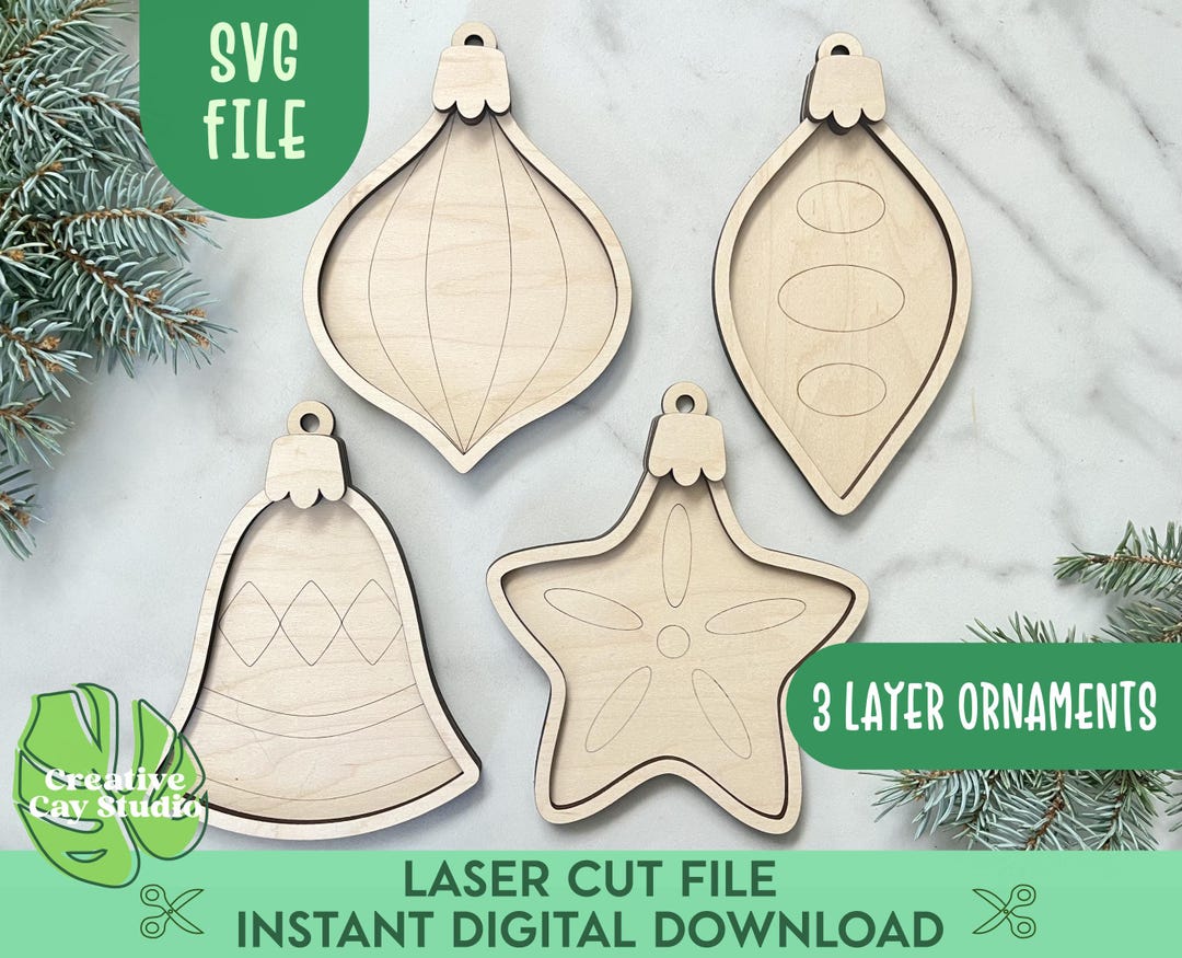 DIY Christmas Ornaments for Kids SVG, Christmas Crafts, Mosaic Bases ...
