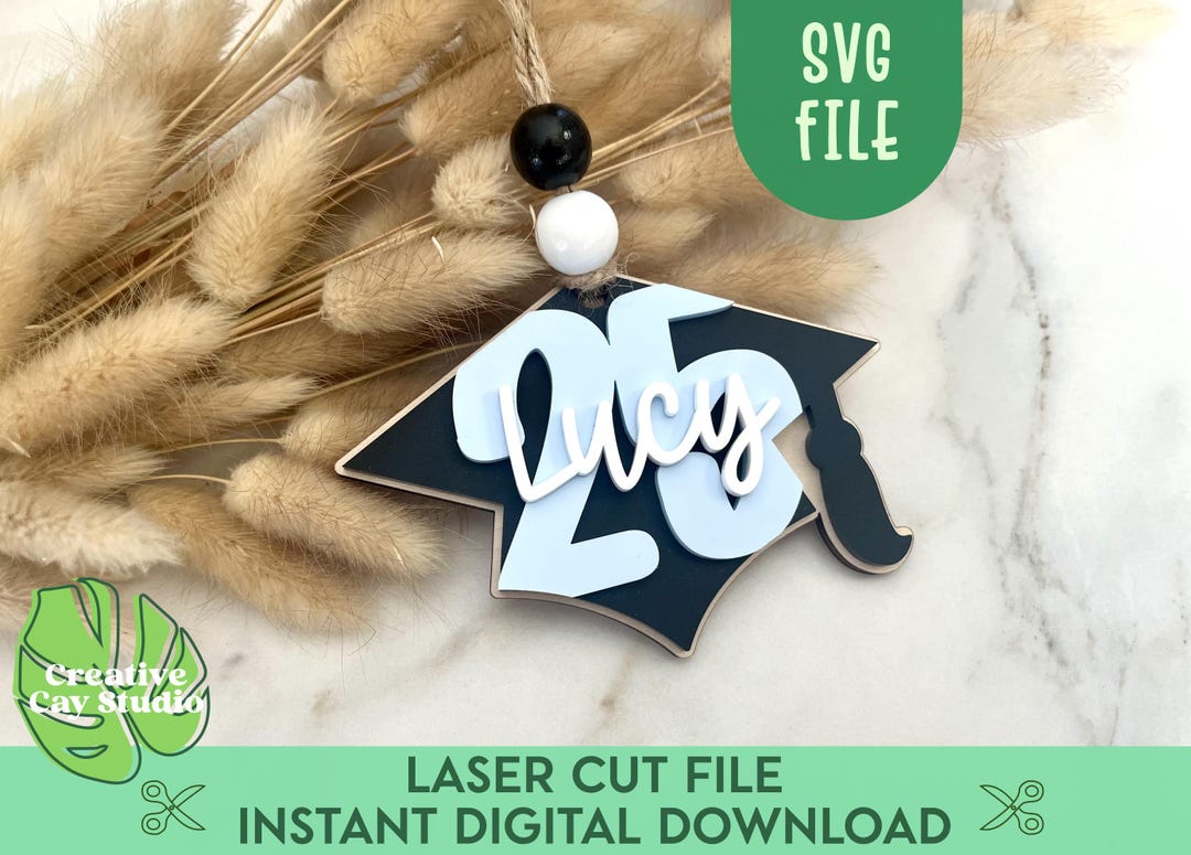 2026 Graduation Car Charm SVG, Class of 2025 Ornament, Graduation ...