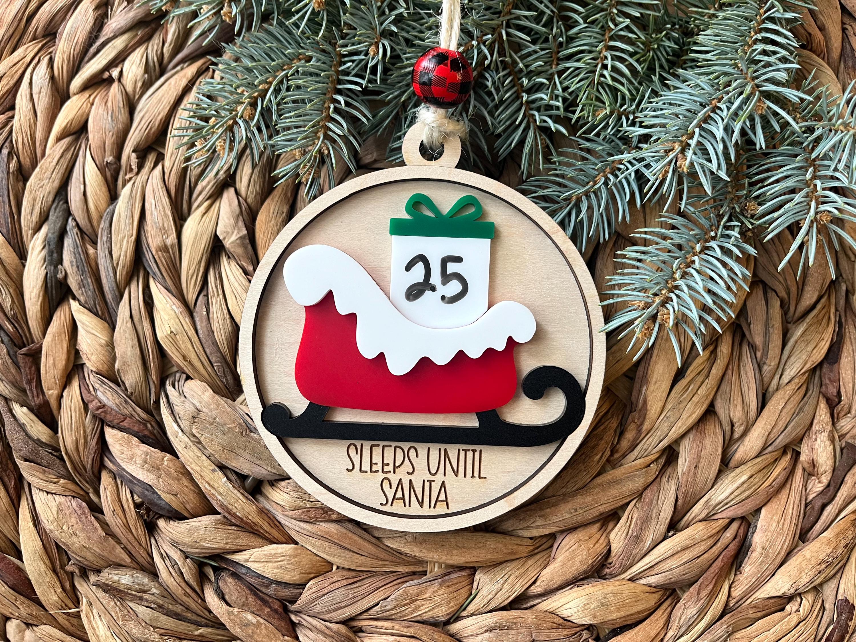 Santa Tracker SVG, Santa Tracker Christmas Ornament, Glowforge Laser ...