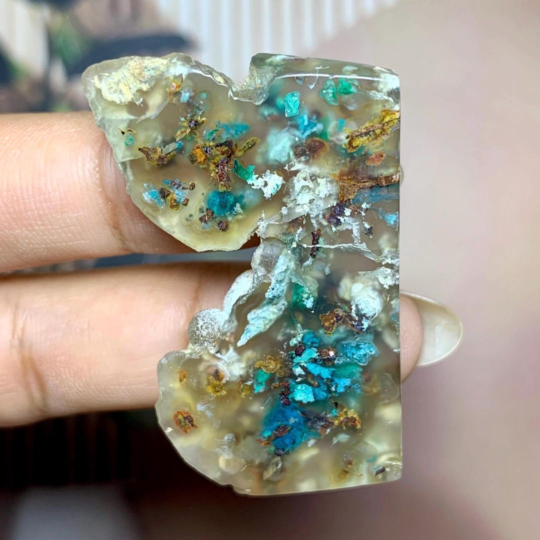 Slab Polished - Chrysocolla Confetti Polished - Native Copper - Size ...