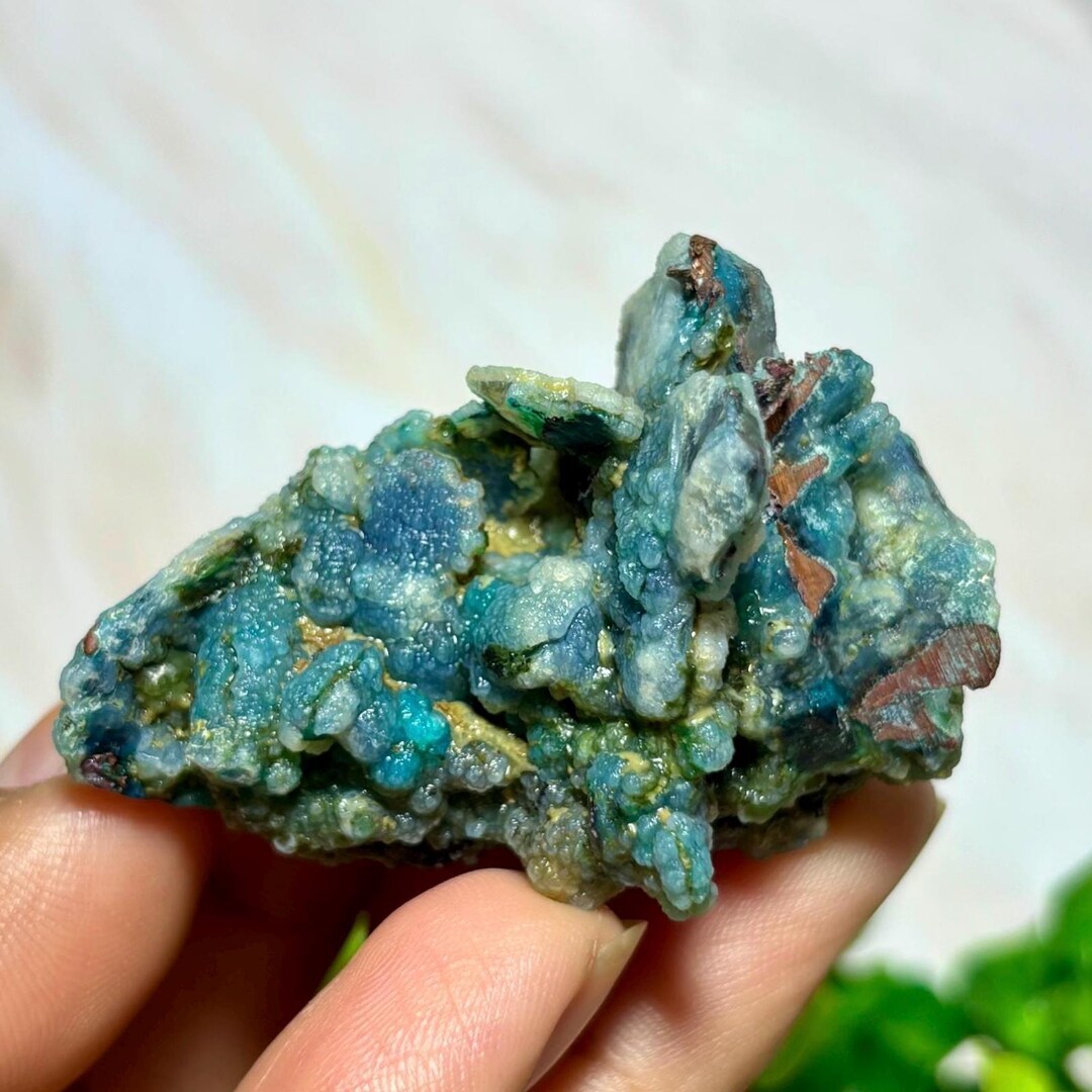 Specimen Botryoidal Chrysocolla Native Copper - Blue Chrysocolla ...