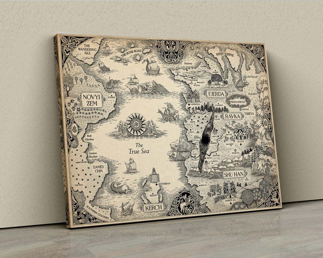 The Grishaverse Map Canvas – Stunning Fantasy World Map From Shadow and ...