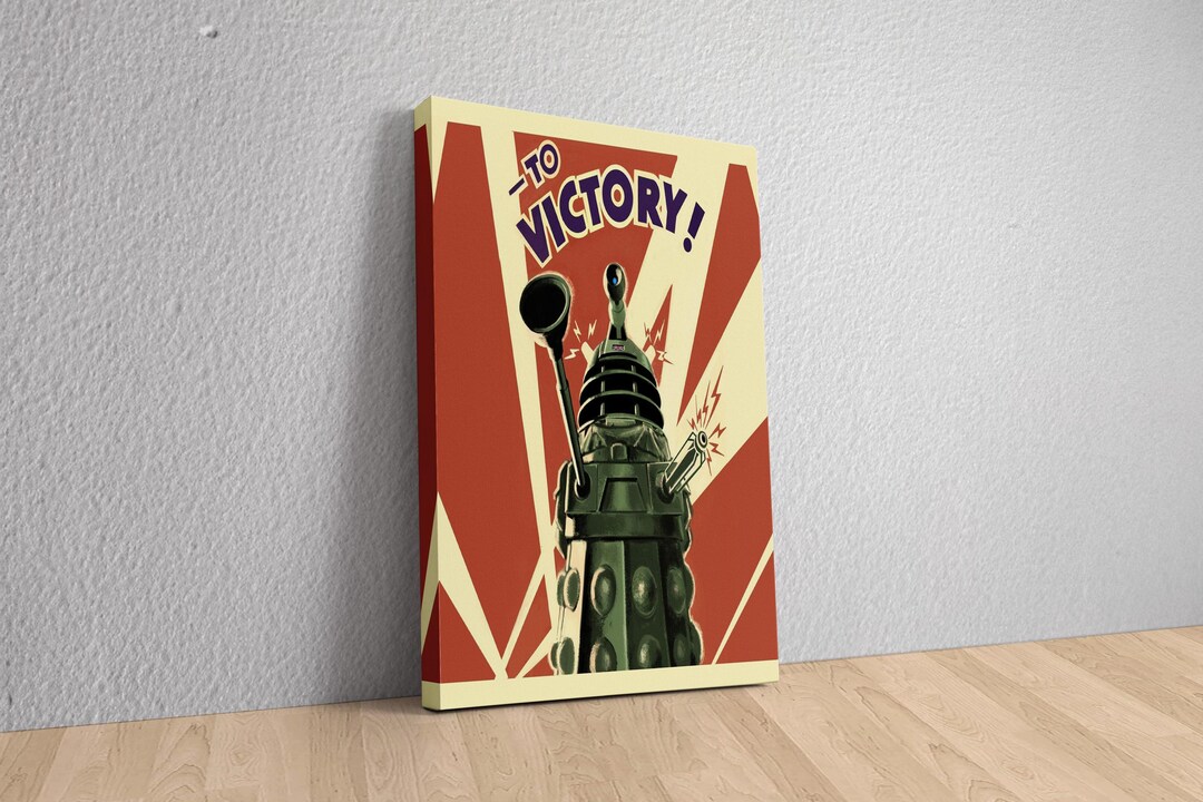 Doctor Who Dalek Canvas Poster Print, to Victory Retro Sci-fi Wall Art ...