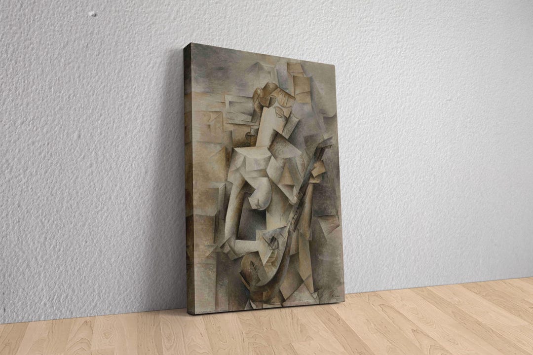 Girl With Mandolin Canvas, Pablo Picasso Cubist Art Print, Abstract ...