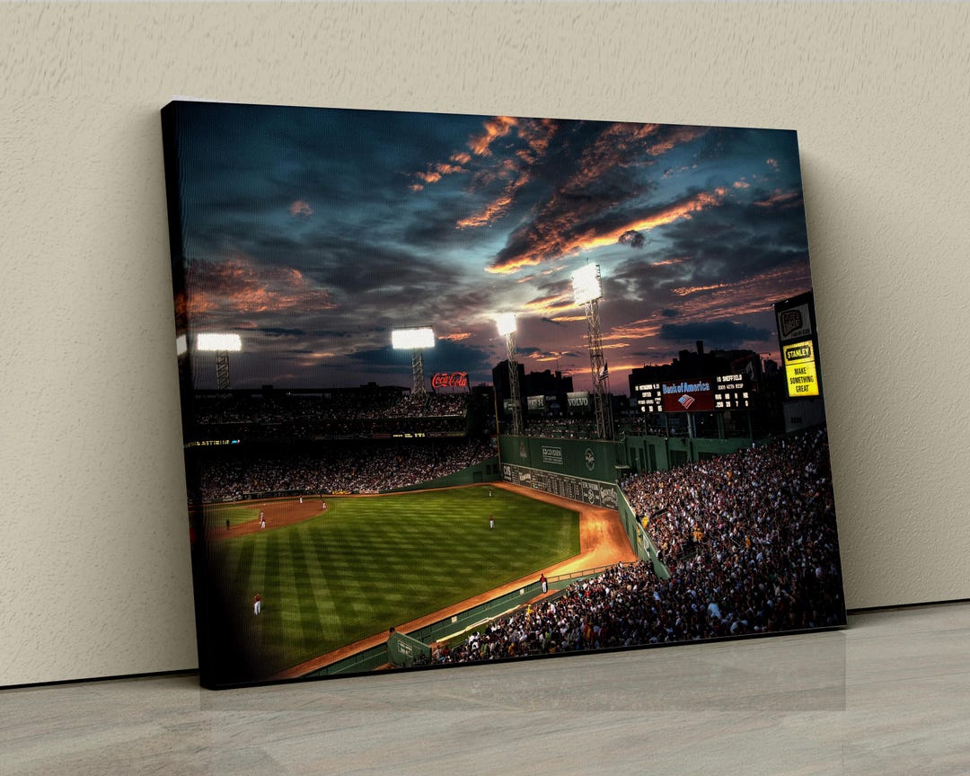 Fenway Park Canvas Poster – Iconic Baseball Stadium Print for Sports ...