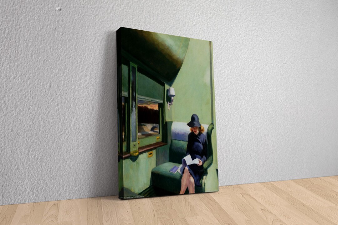 Compartment C Canvas, Car 293 Canvas Print, Edward Hopper, Vintage ...
