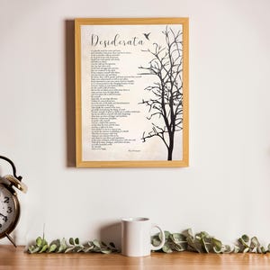 Desiderata Poem Canvas, Desiderata Poetry Print, Poem Canvas Print, Law ...