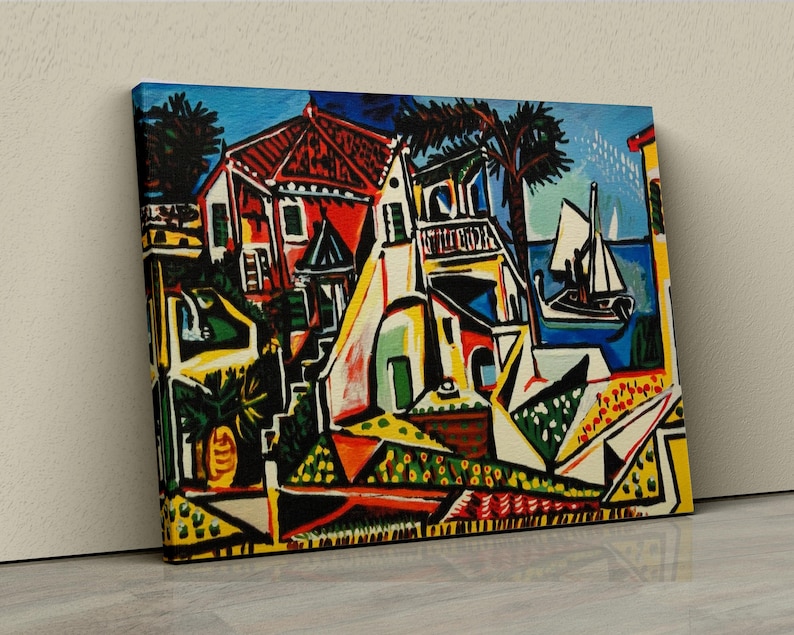 Pablo Picasso Mediterranean Landscape Canvas Vibrant Cubist Art for ...
