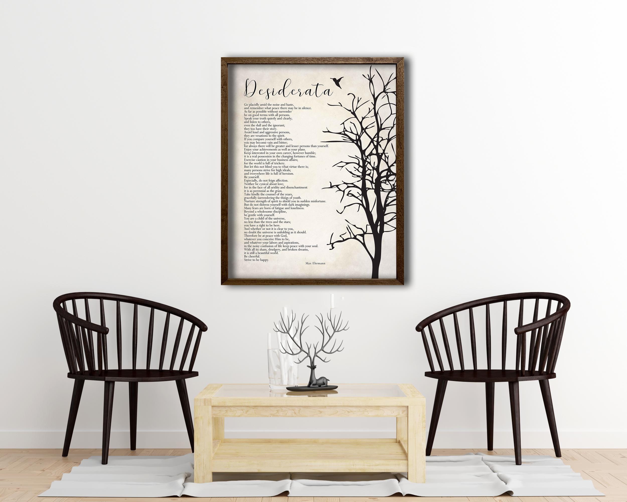 Desiderata Poem Canvas, Desiderata Poetry Print, Poem Canvas Print, Law ...