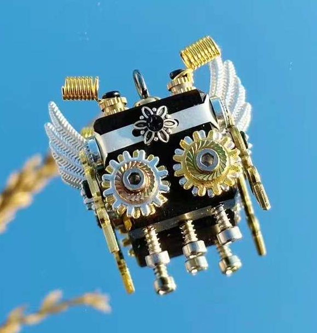 Handmade Wooden Mini Robots Keychain/necklace/pendant/display Ornaments ...