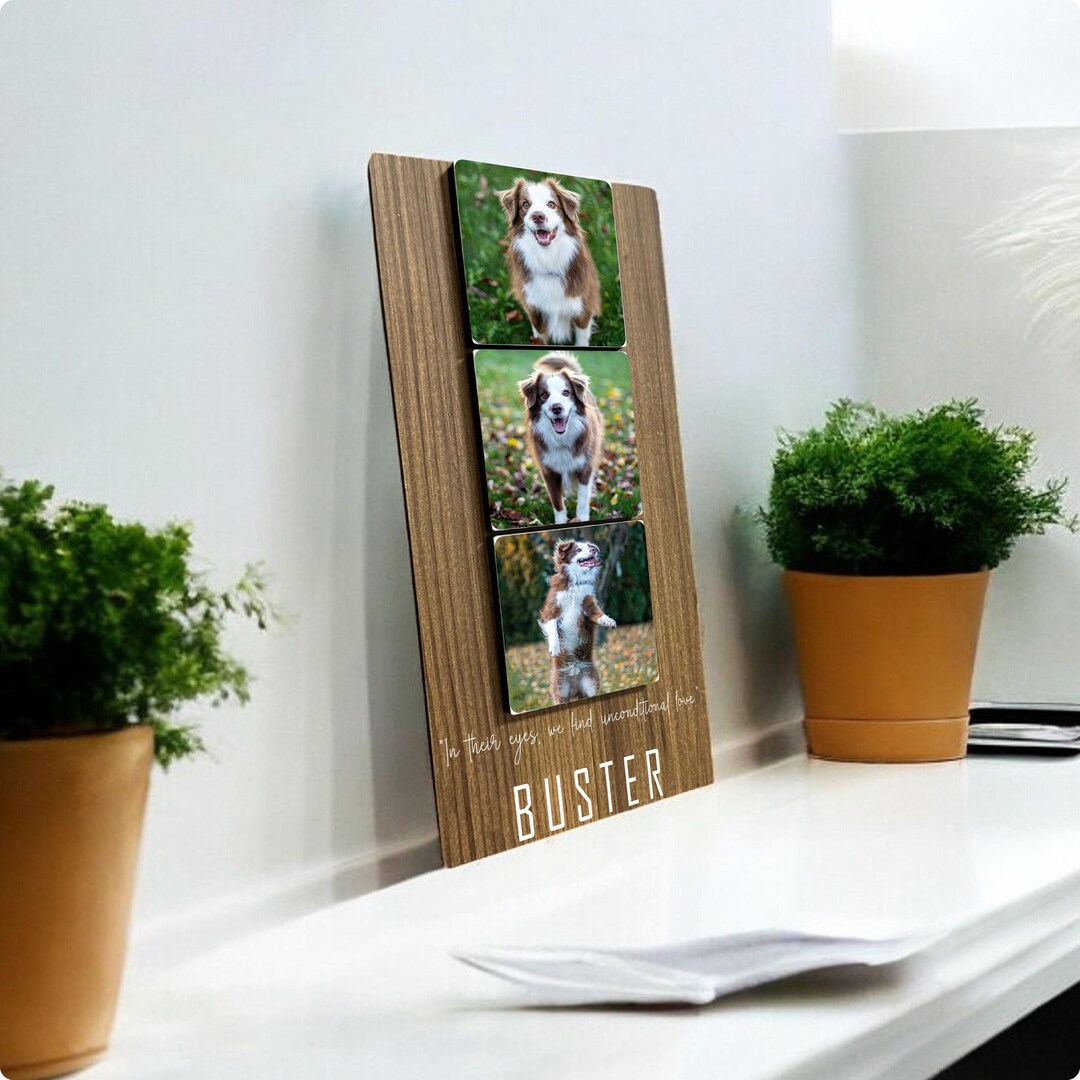 Personalized Dog Frame, Dog Memorial Gift, Custom Dog Picture Frame ...