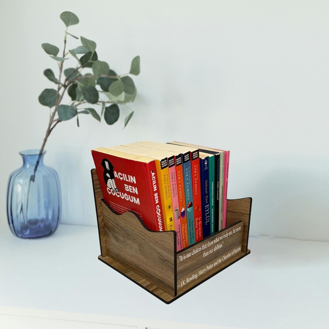 Wooden Book Box, Wood Nightstand Book Page Holder, Book Stand, Gift for ...