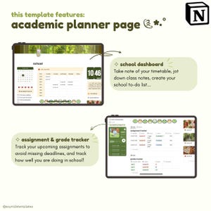 Cottagecore All-in-one Notion Planner 2025: Cozy Template for School / Academic Life, Journal ...