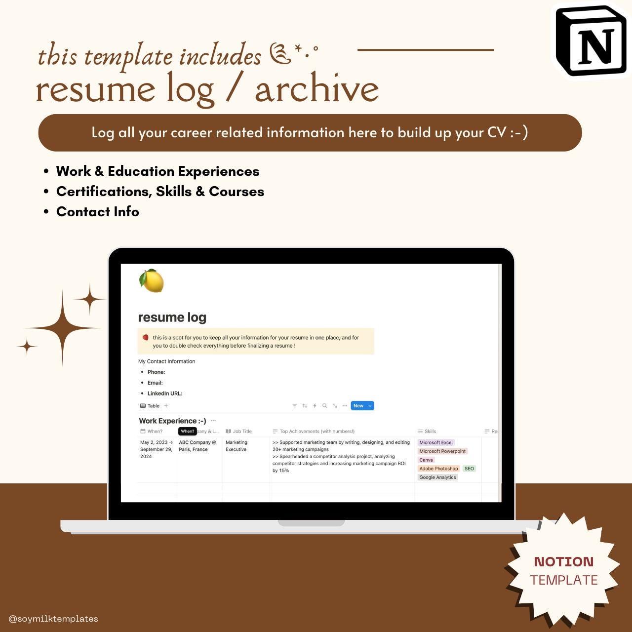 Ultimate Career Notion Template 2025: Application Tracker, Resume ...