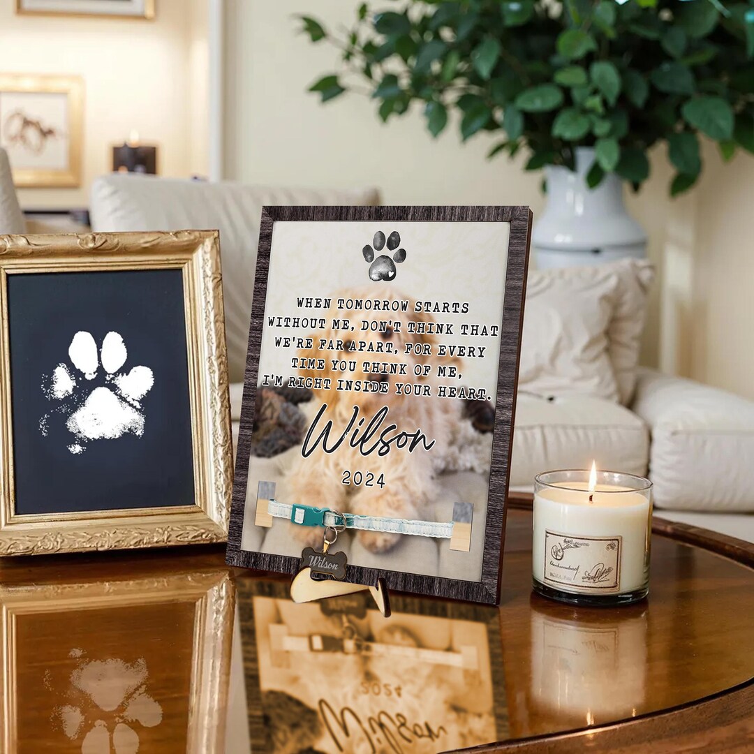 Personalized Memorial Plaque With Photo Custom Engraved Pet Memorial ...