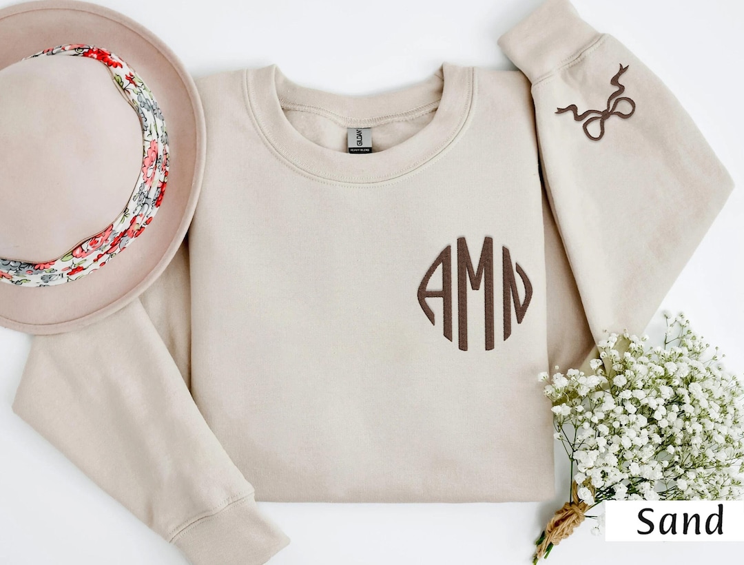Bow Monogrammed Personalized Sweatshirt, Monogrammed Sweater, Gifts for ...