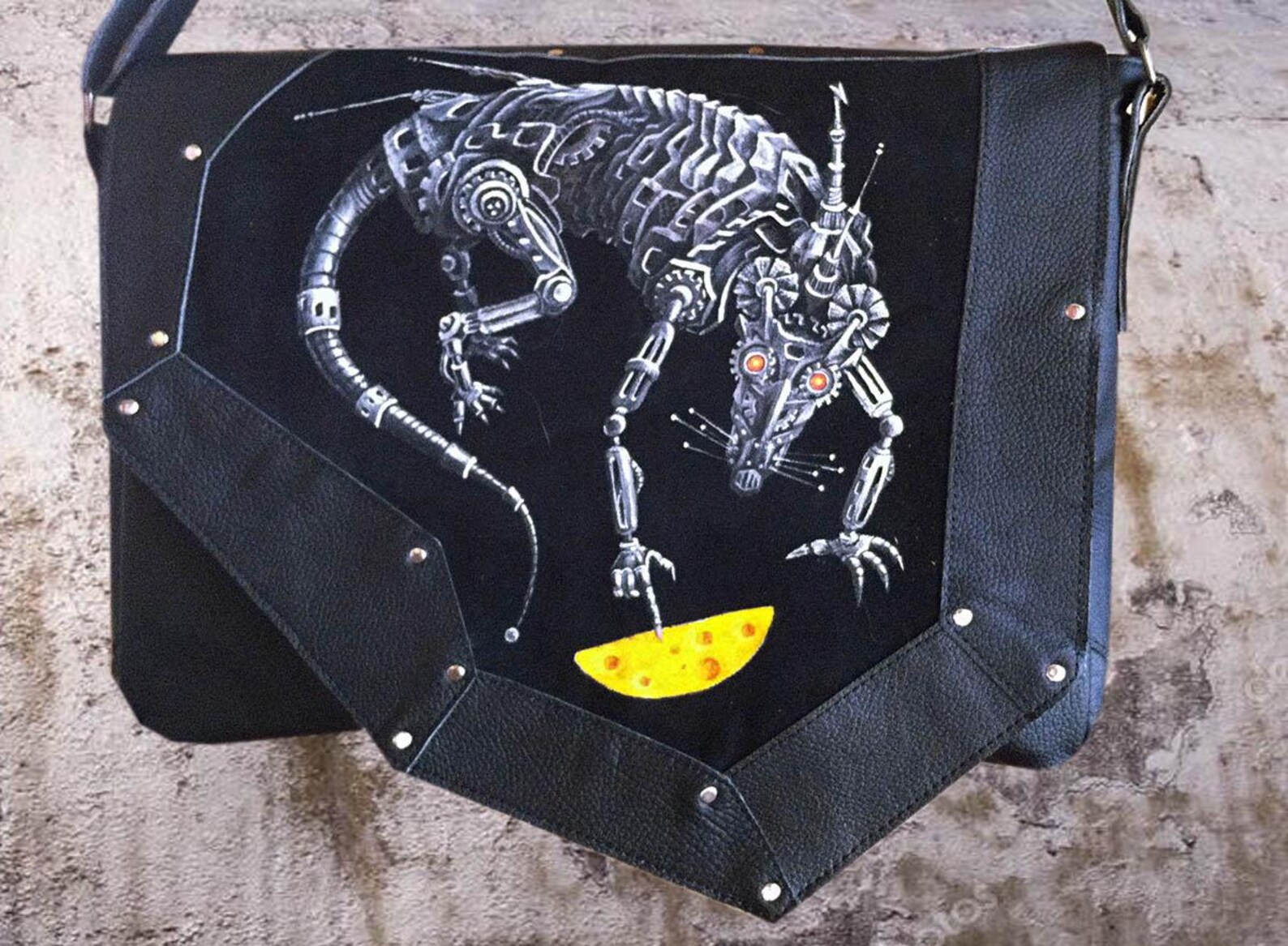 Steampunk Bag - Rat Stainless Steel Bag - Style Steampunk - Black Rat ...
