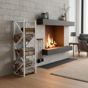 Industrial Metal X-frame Firewood Rack | Modern Log Holder - Etsy